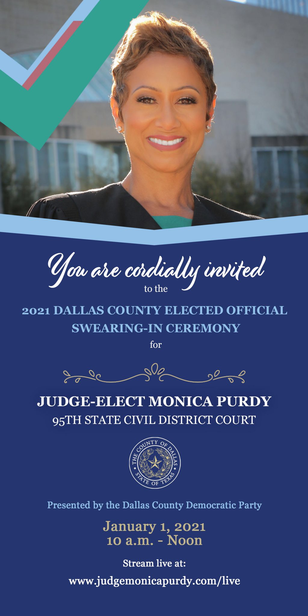Live Stream Event – Judge Monica Purdy Campaign